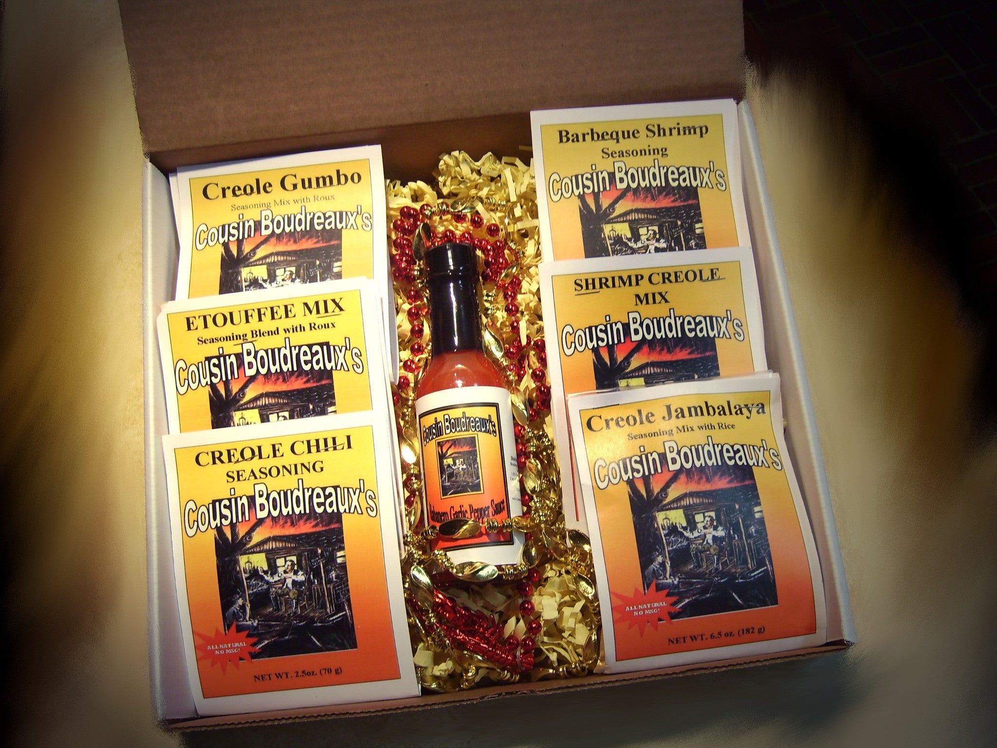 Gift Boxes and Gift Items – Cousin Boudreaux's Cajun Foods